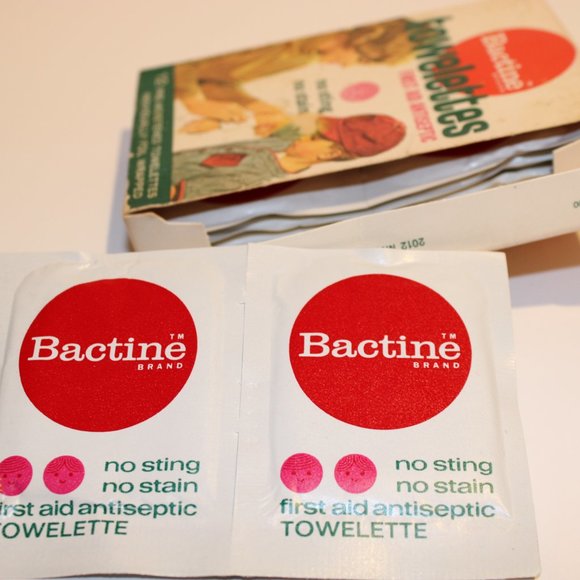 Bactine | Other | Vintage Bactine Towelette Box Wvintage Contents ...